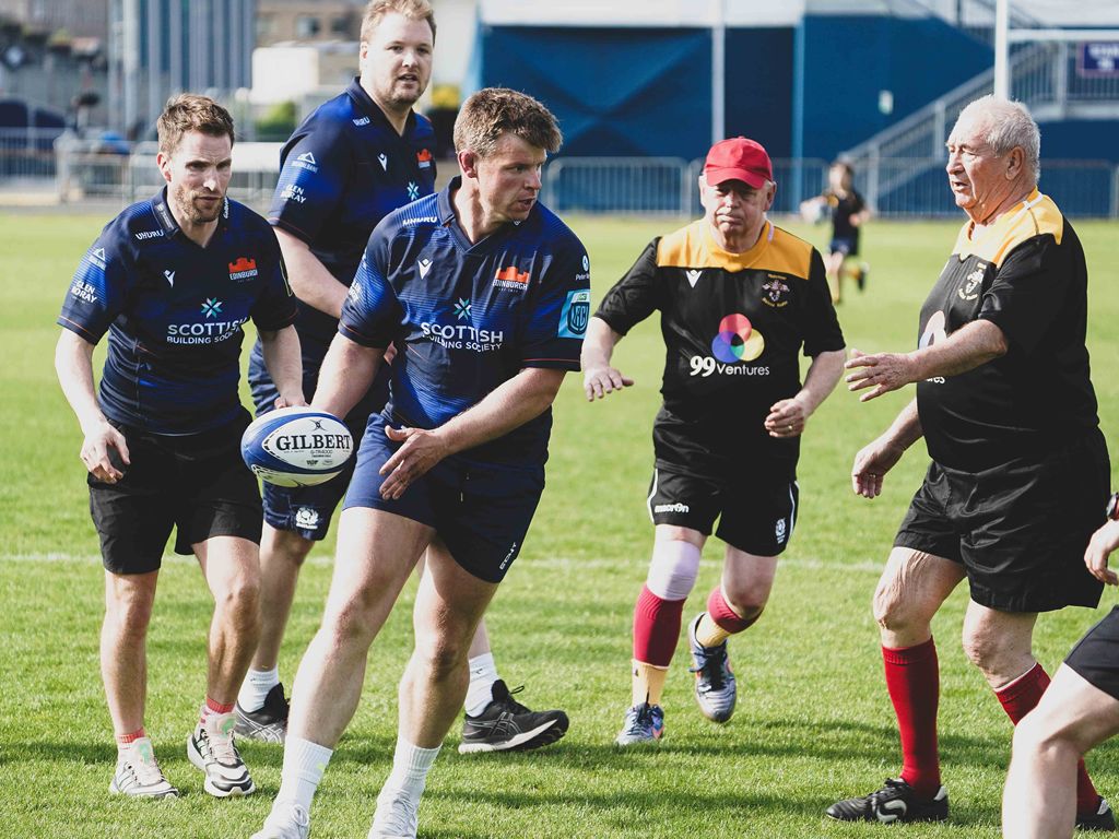 Local walking rugby clubs train with Scottish stars in once in a ...