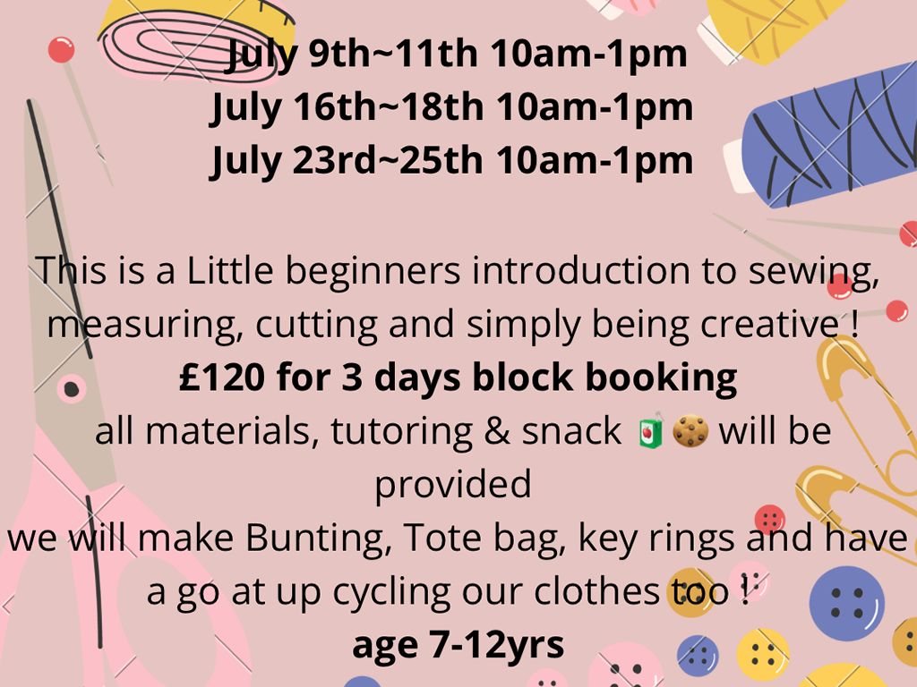 Little Beginners Summer Sewing Camp at Sew You Can, Hamilton | What's ...