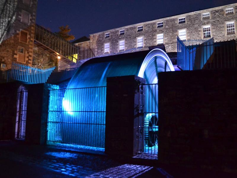 New Lanark lit up Blue to mark Scotlands National Day | News | What's ...