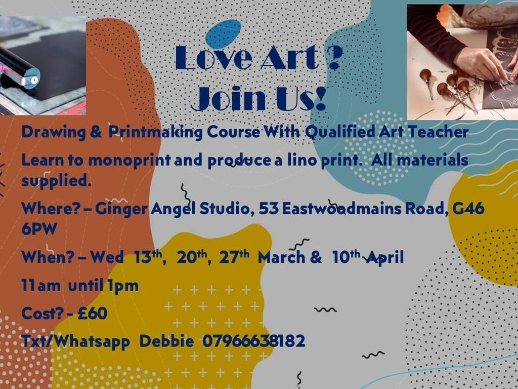 Drawing & Printmaking Course at Ginger Angel Studio, Giffnock | What's ...